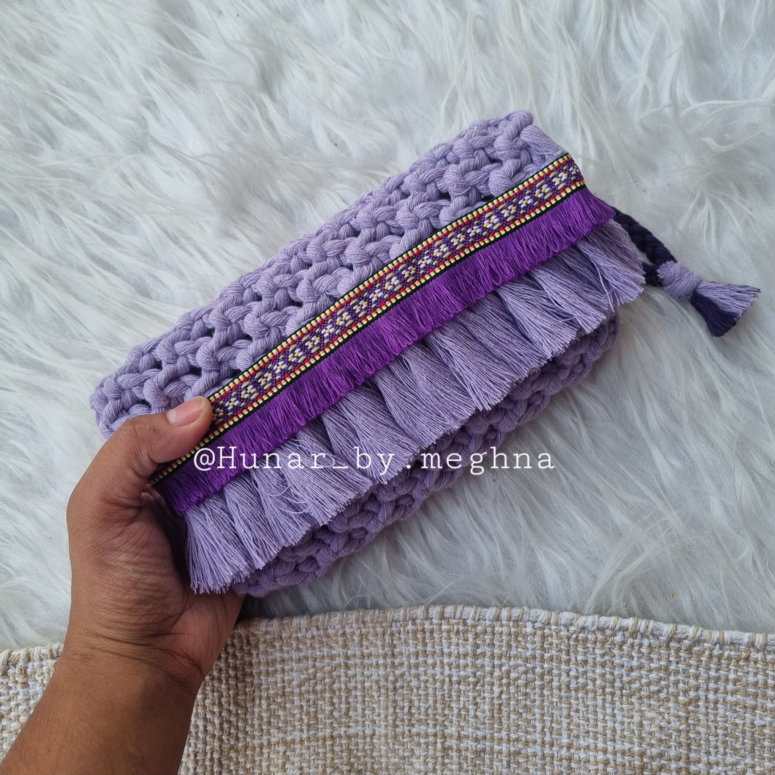 Macrame wristlet wallet - Hunar By Meghna