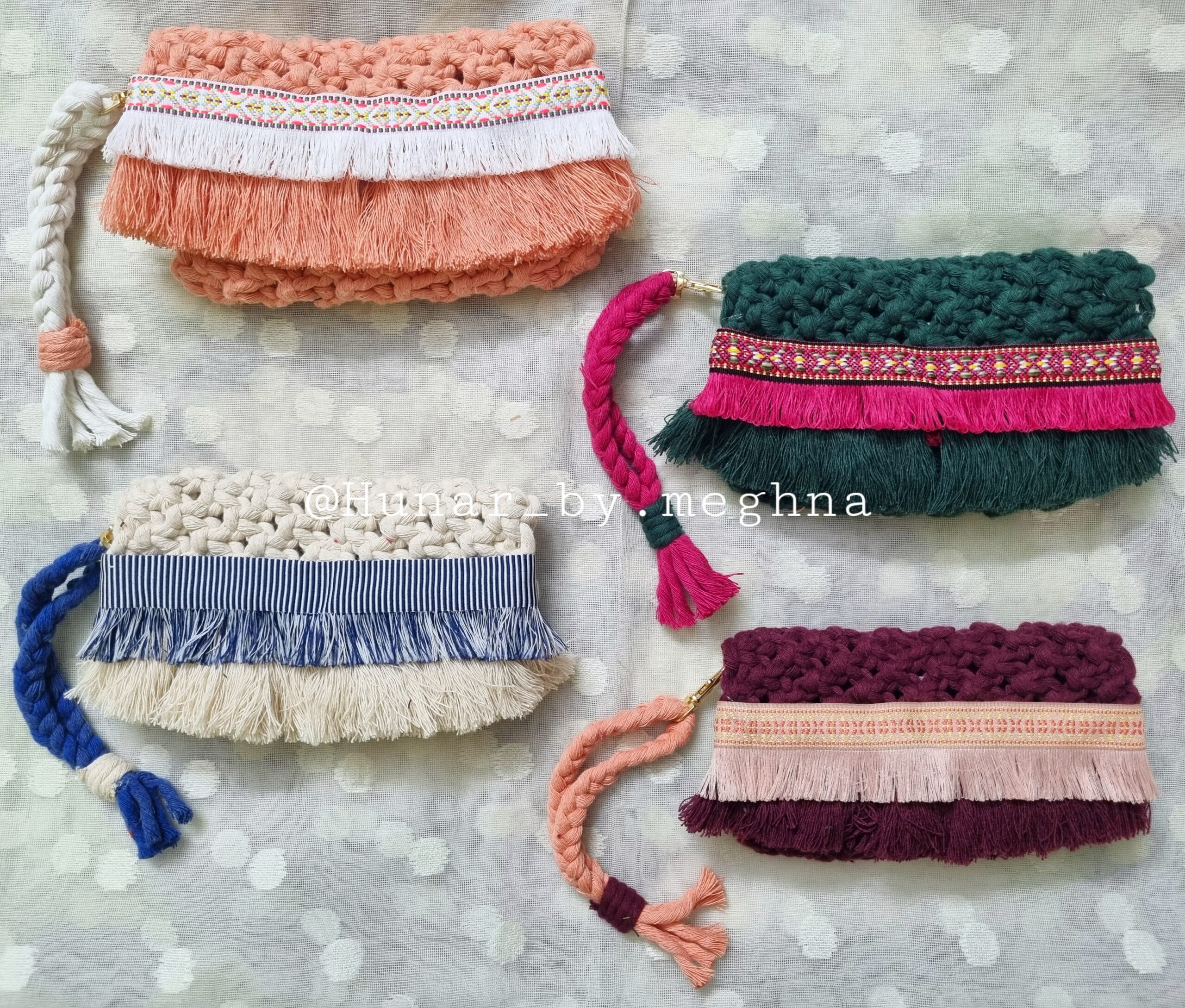Macrame wristlet wallet - Hunar By Meghna