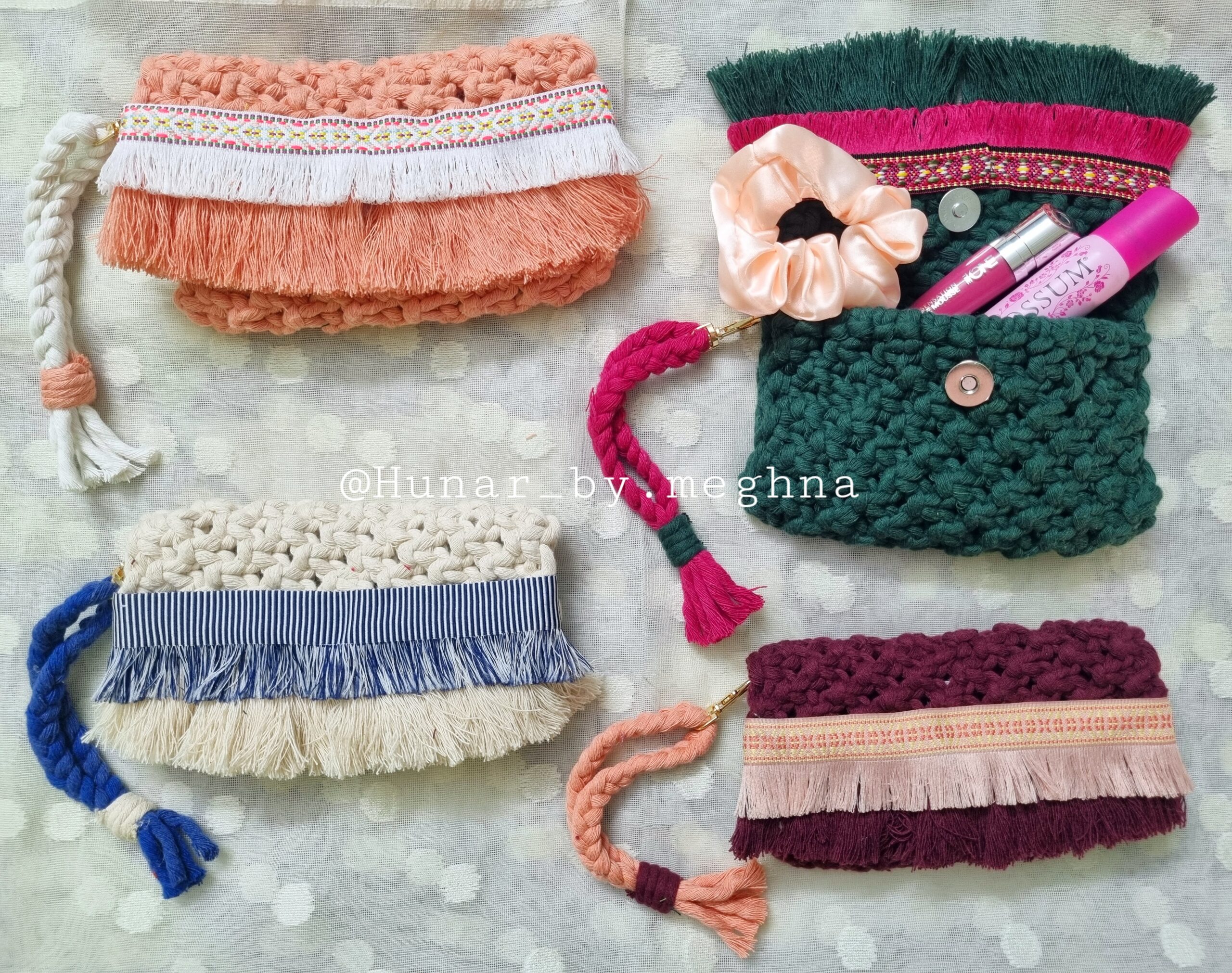 Macrame wristlet wallet - Hunar By Meghna