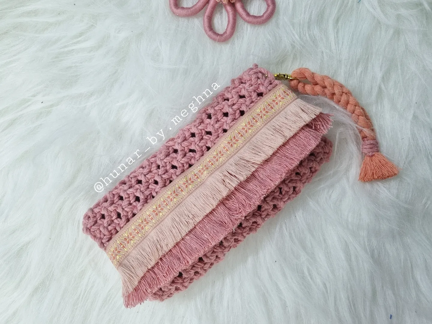 Macrame wristlet wallet - Hunar By Meghna