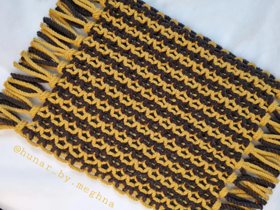 Earthy Multipurpose Macrame Mat – Hunar By Meghna