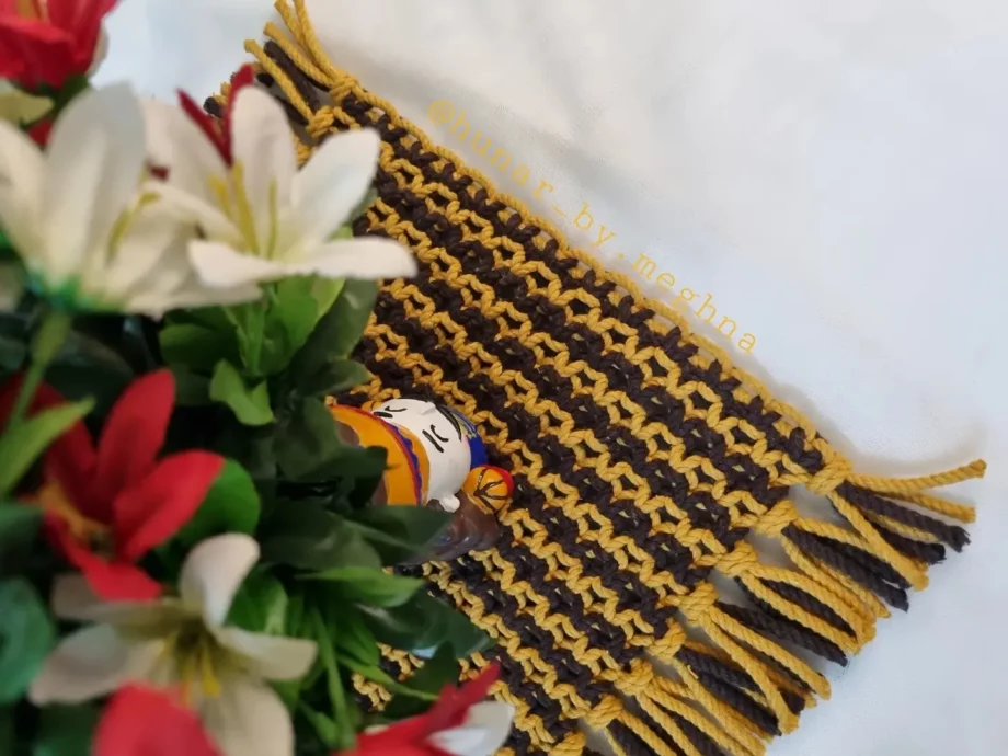 Earthy Multipurpose Macrame Mat – Hunar By Meghna