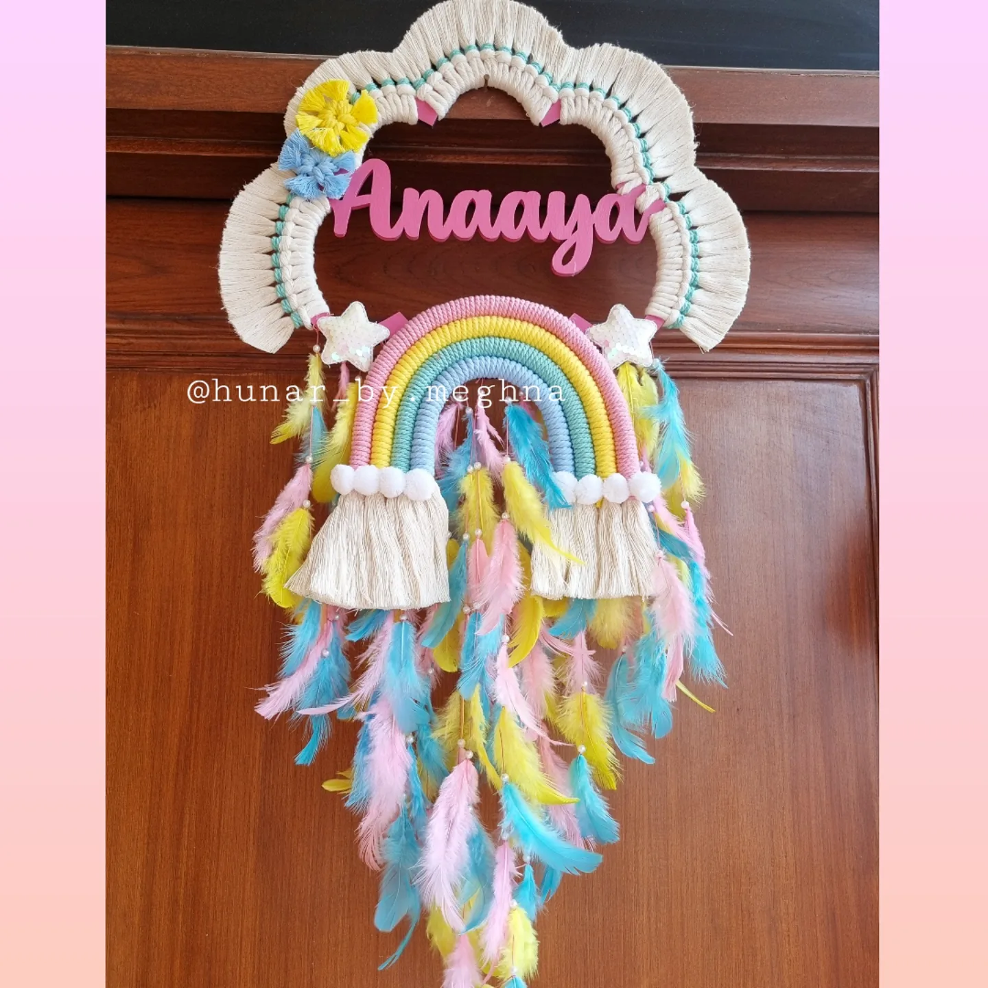 Cloudy Candy Floss Name Hanging – Hunar By Meghna