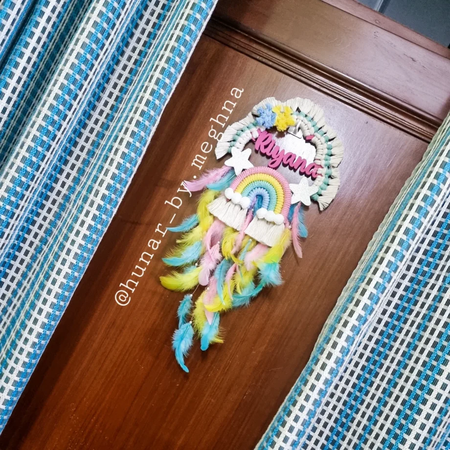 Cloudy Candy Floss Name Hanging – Hunar By Meghna
