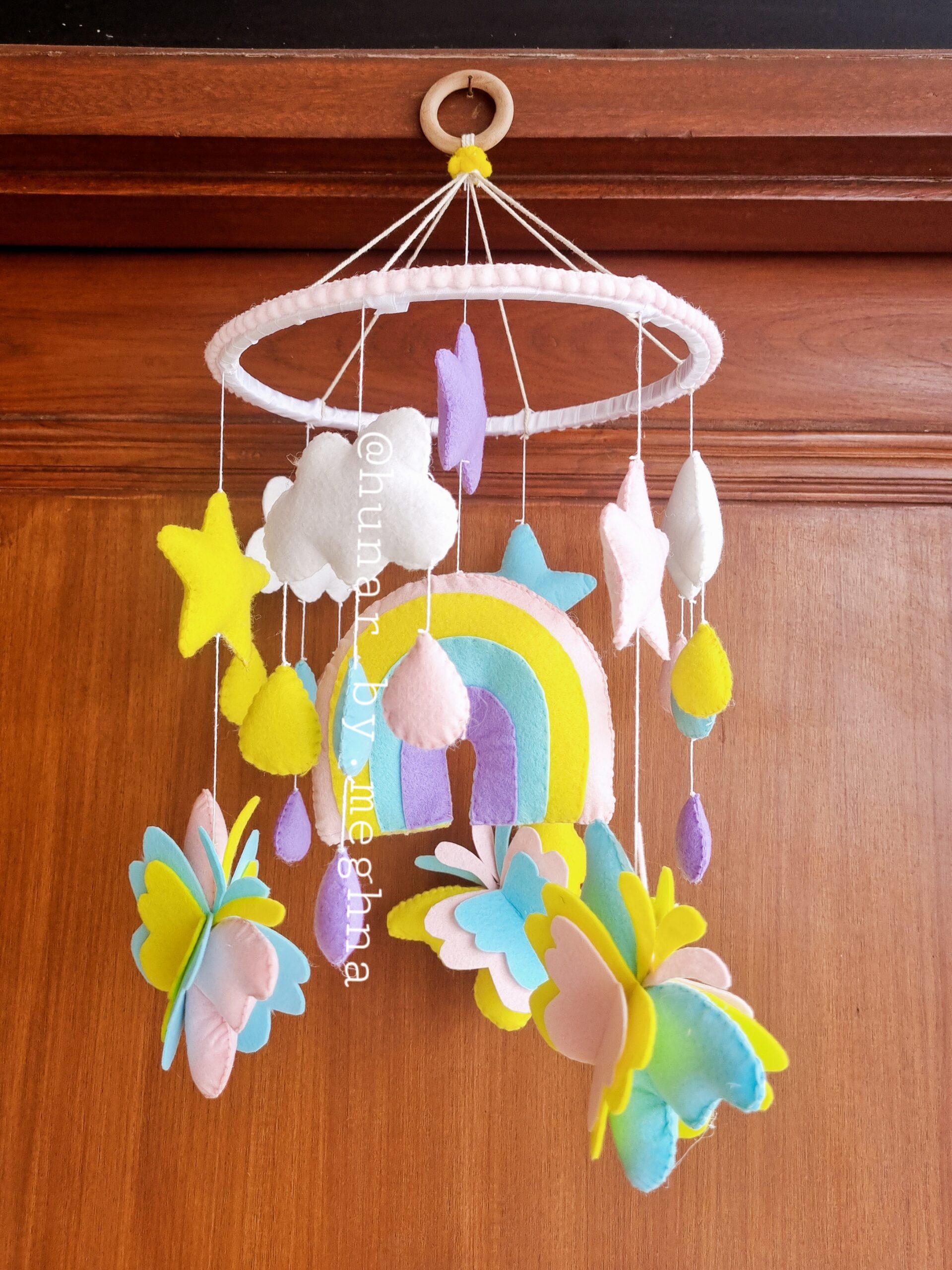 Pastel Butterfly Baby Mobile – Hunar By Meghna