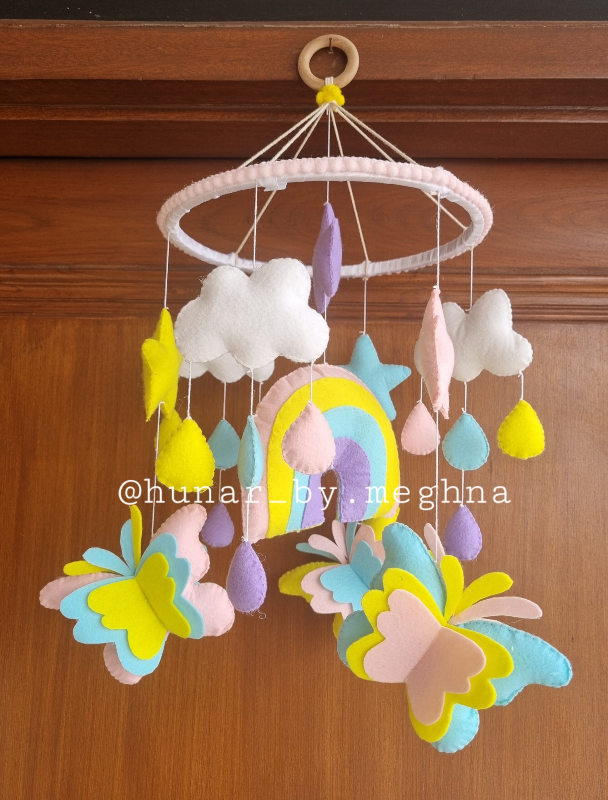 Pastel Butterfly Baby Mobile – Hunar By Meghna