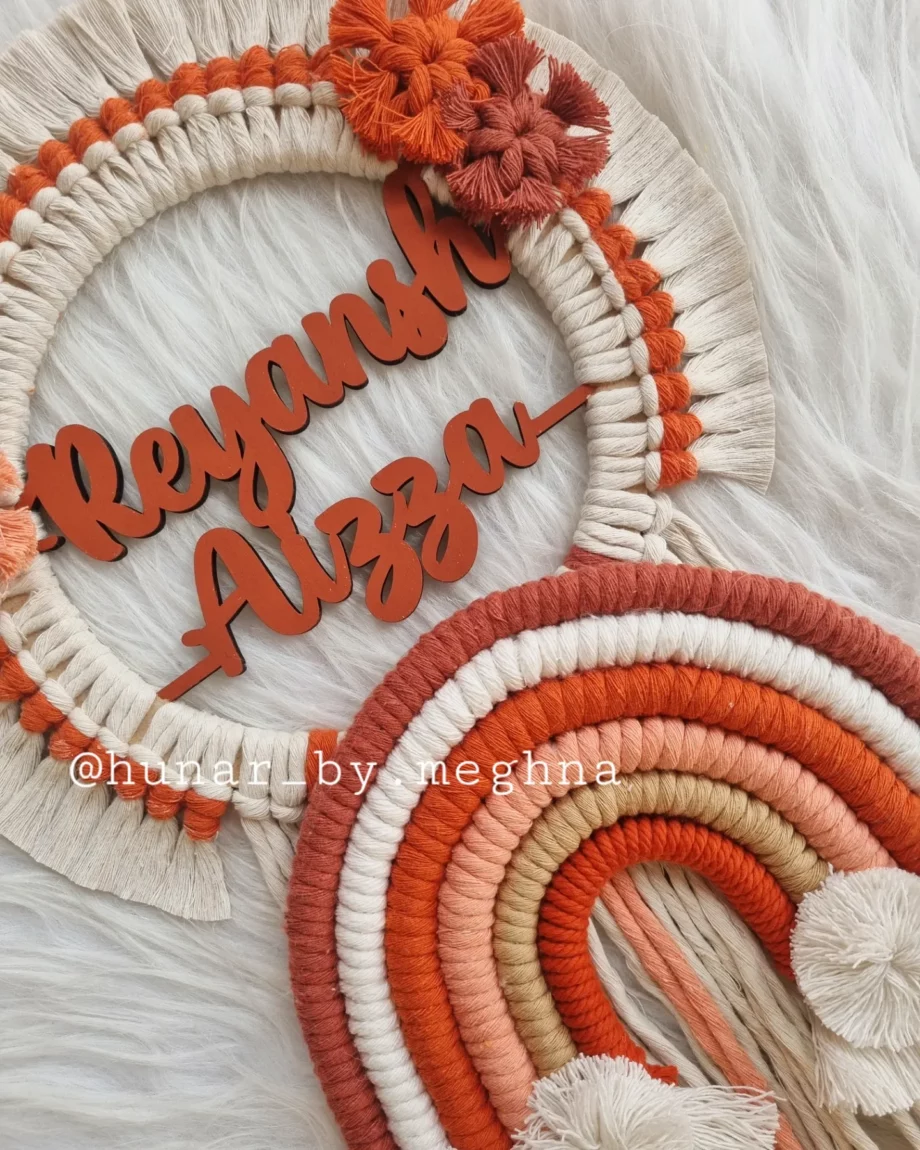 Rustic Beauty Rainbow Name Hanging – Hunar By Meghna