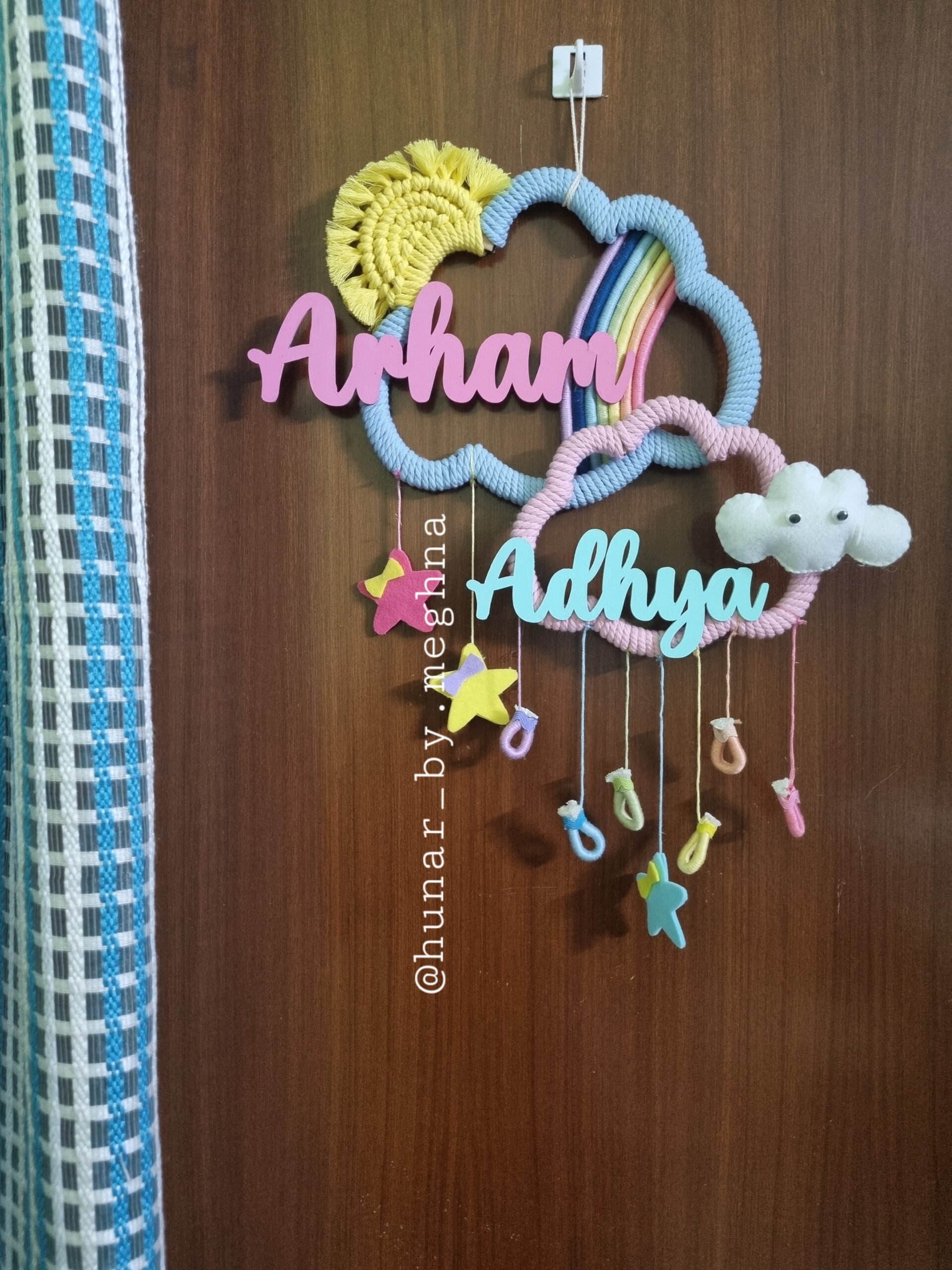 Dreamy Sky name hanging (with 2 names) – Hunar By Meghna