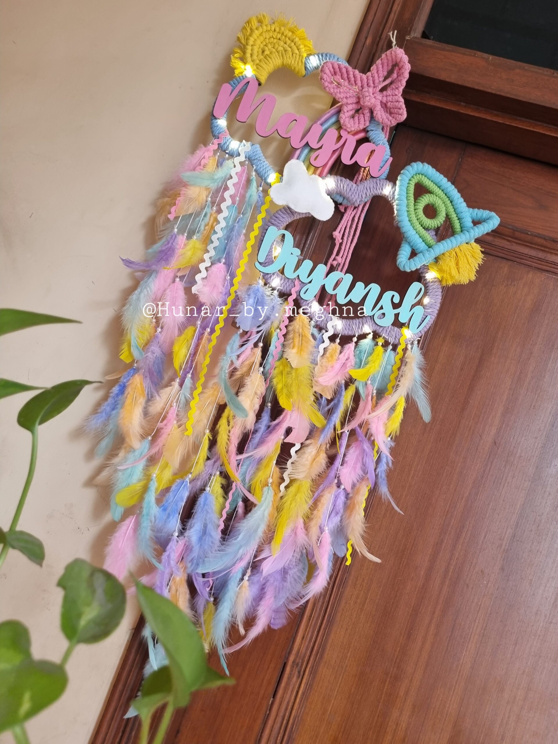 Cloudy Rainbow Name Dreamcatcher – Hunar By Meghna
