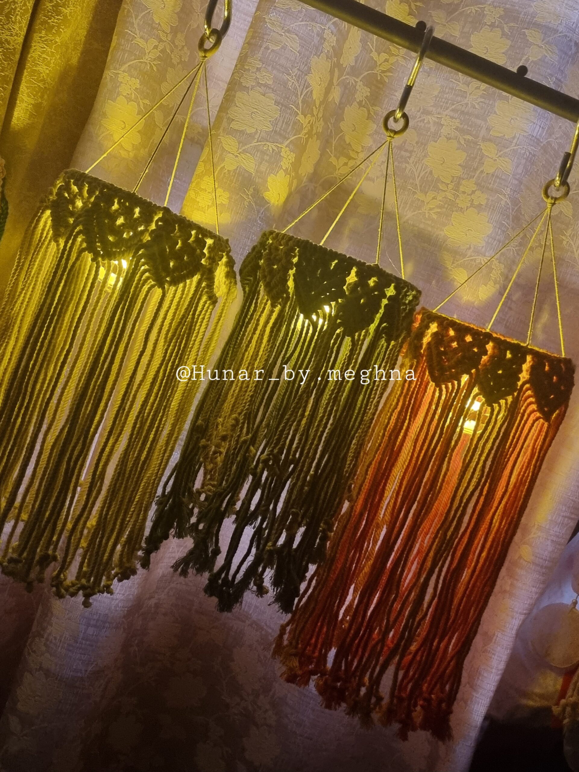 Classic Macrame Chandelier Lantern - Hunar By Meghna
