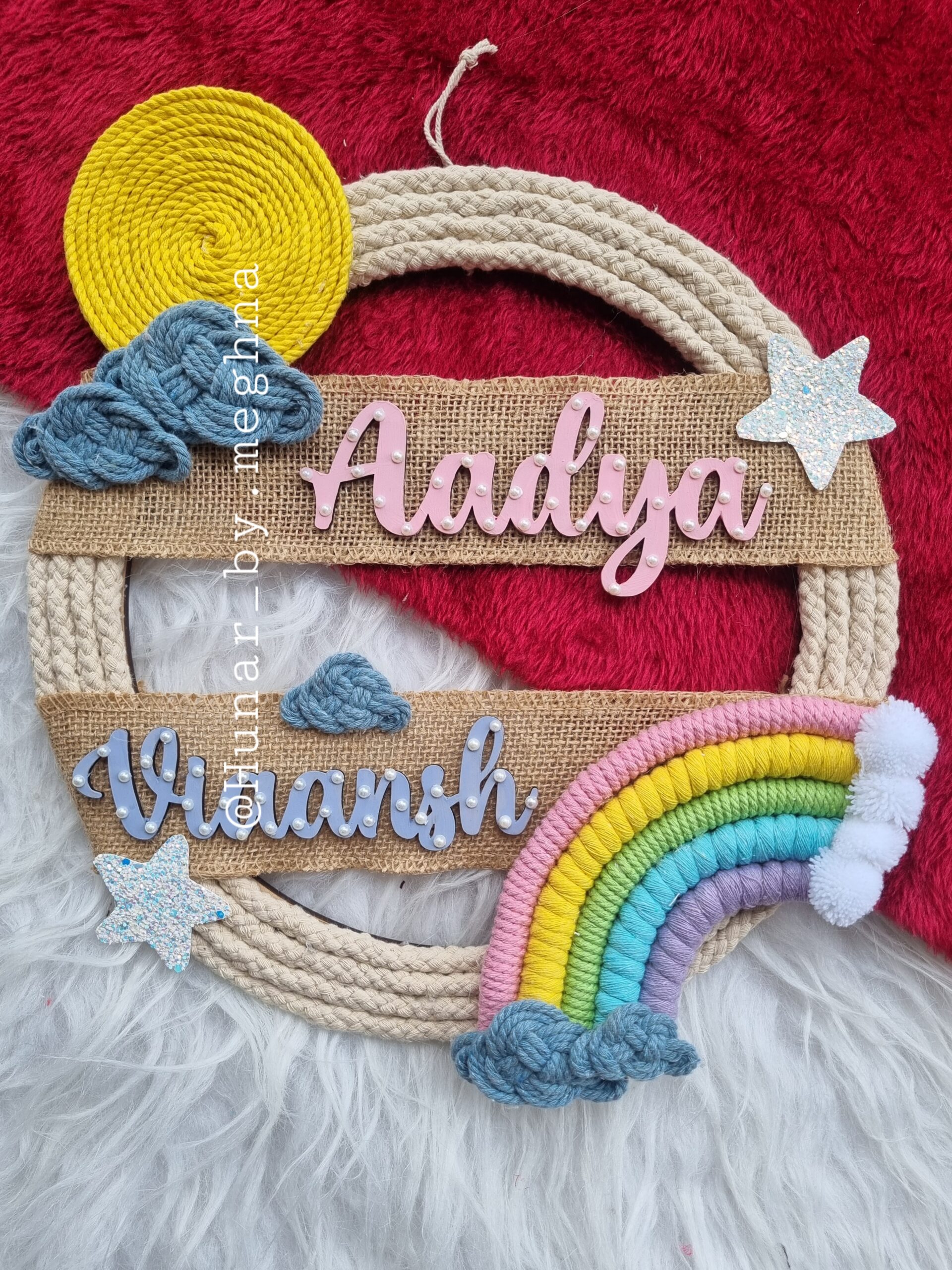 Siblings Celestial Sphere Name Hanging – Hunar By Meghna